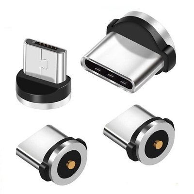 5pcs Magnetic Tips 360 Degree Rotation Aluminium Alloy Charg