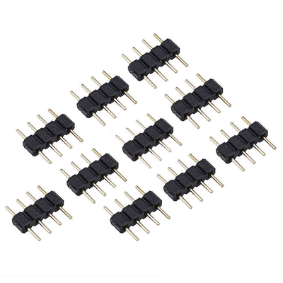 10pcs 4pin RGB connector 4 pin needle male type double 4pin