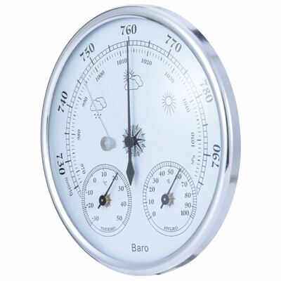 3 IN 1 Wall Mounted Barometer HouseThermometer Hygrometer Ha