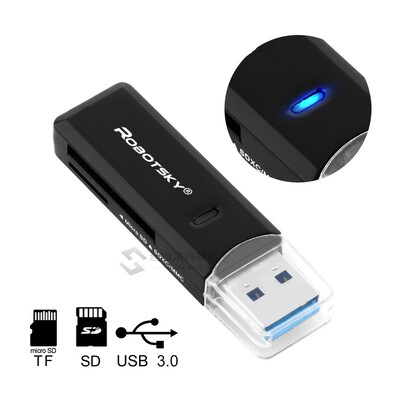 5Gbps SB 3.0 multi 2 in 1 memory card reader adapter for SD/
