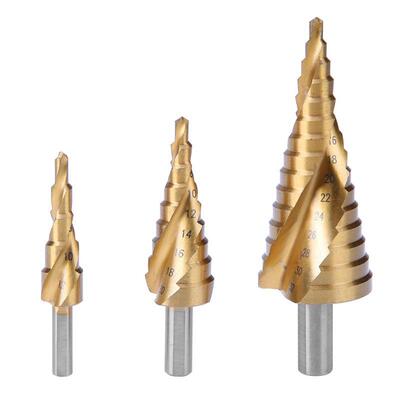 3pcs 4-12/20/32mm Titanium HSS Step Cone Hole Step Thin Iron