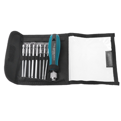 9-In-1 Hex Trox Phillips Slotted Insert Bit Rubber Handle Se