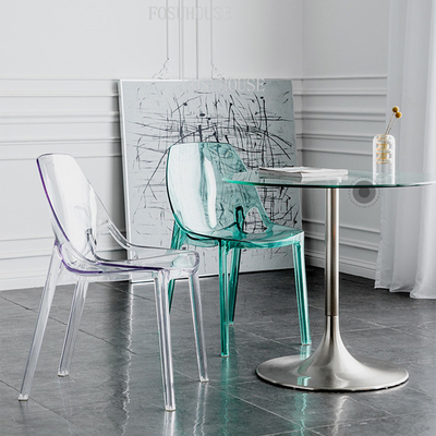 Transparent Dining Chairs for Kitchen Ins Cafe Crystal