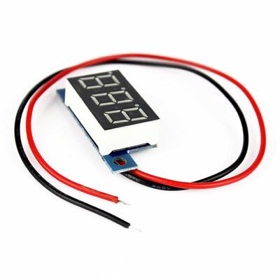 Blue Mini Lithium Battery DC 3.3V-30V LED Panel Meter Voltme