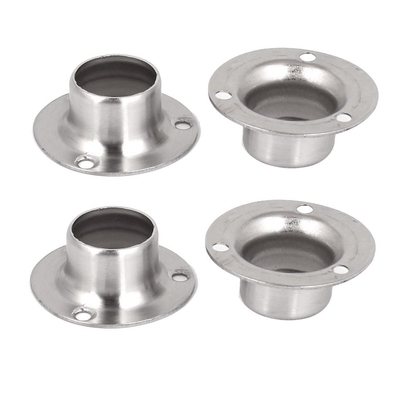 4pcs Wardrobe Hanging Rail Rod Support Socket Holder for 22m