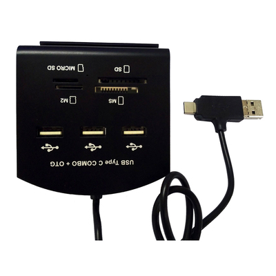 1 black type-c hub + card reader multi-function mobile phoho