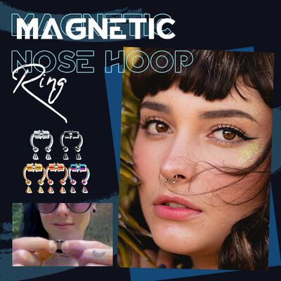 Magnetic Nose Hoop Ring Non Piercing Horseshoe Septum