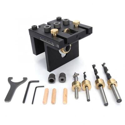 3-in-1 Woodworking Drilling Locator Hole Puncher Doweling Ji