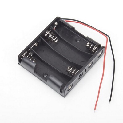 3 Pcs Battery Box Slot Holder Case for 4 Packs Standard AA 2