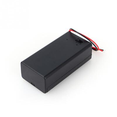 9V PP3 Battery  Box DC Case w/ Wire Lead ON/OFF Switch Cover