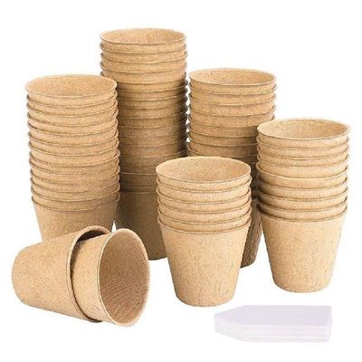 6/8cm Environmental protection Garden Round Peat Pots Plant