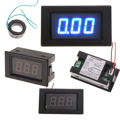 AC80V~300V 100A Ammeter AMP Meter Current Transforme Blue li