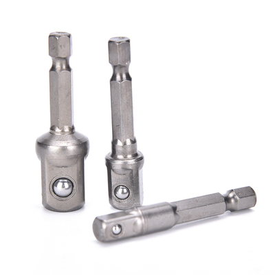 3pcs Chrome Vanadium Steel Socket Adapter Hex Shank to 1/4&q