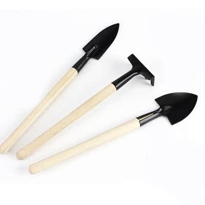 3pcs Mini Plant Tool Set With Wooden Handle Gardening Tool S