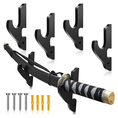 Hot 4 Sets Sword Wall Mount Adjustable Sword Holder Wood