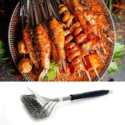 Grill Brush Stainless Steel BBQ Grill Cleaner Cooking Tool