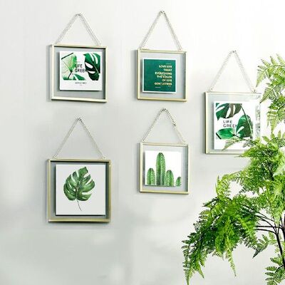 Hanging Picture Frame Stylish Metal Chain Artwork Display