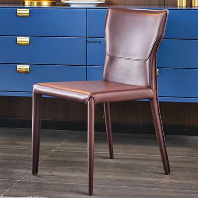 Minimalist Dining Chairs Ktchen Furniture Saddle Leather