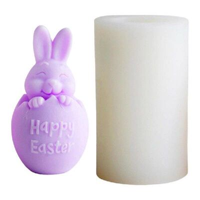 Easter Bunny Resin Mold Silicone Egg Candle Mold Egg Rabbit