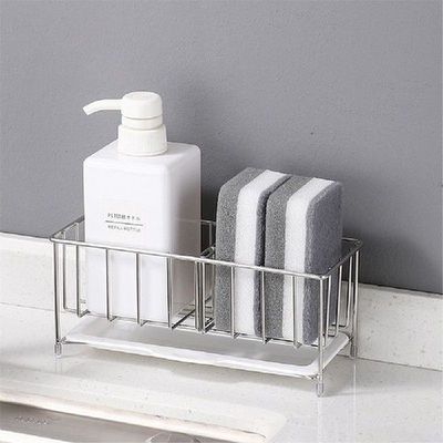 Kitchen Storage Rack 304 Drain Basket Dish Soap Organizers