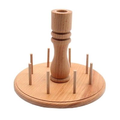 Wooden 8 Spools Yarn Holder Yarn Stand Crochet Yarn Skein