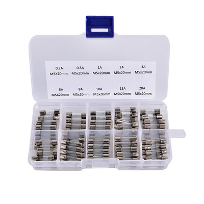 100pcs 5*20 Fast-blow Glass Fuses Blow Car Glass Tube Fuses