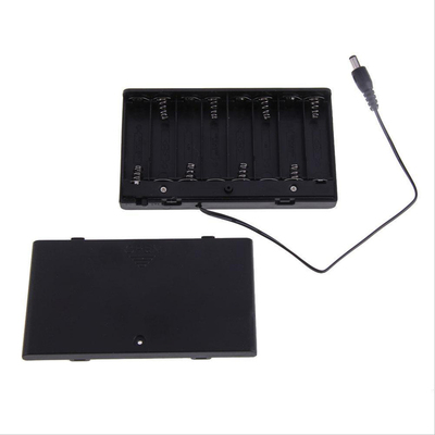 Black 8 AA battery holder Box Case cover Travel Small Storag