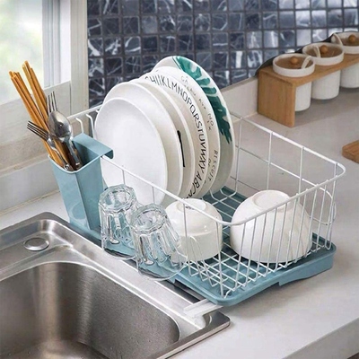 Hot Dish Drying Rack with Drainboard Dish Drainer Drain for