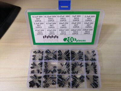 1box 15Value-200pcs Aluminum electrolytic capacitor kit 10V/