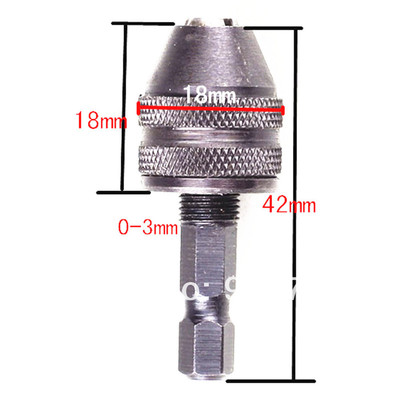 6mm Driver Adaptor Hex Shank Dril bit  Clamping range 0-3mm
