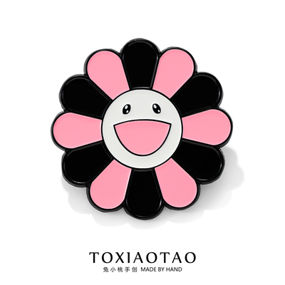 村上隆潮牌太阳花胸针笑脸花朵
