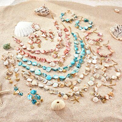 Bohemian Natural Rice Necklace Choker Women's Beach Jewe