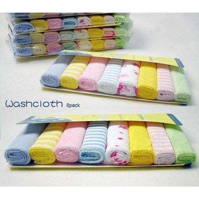 8PCS Baby Washcloths Set, Soft Absorbent Organic Cotton Wash