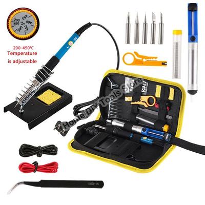 60W Electric Soldering Iron 200-450°C Adjustable Temperatur
