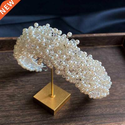 Heavy Craft Pearl Hair Band Catwalk Exaggerated Headband Bri