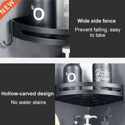 Wall-mounted Bathroom Shelf Vanity Triangle Towel Organizer