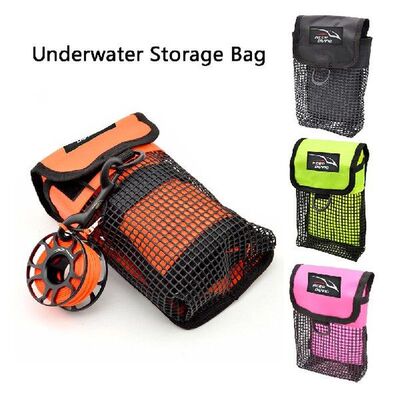 Scuba Diving Bag Mesh Tub Reel Snap Sausage Buoy Side