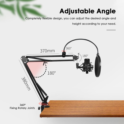 D8 Mic Stand Adjustable Microphone Suspension Arm Stand Mic