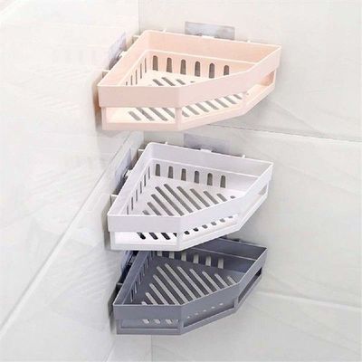 Traceless Triangle Bathroom Shelves Shower Corner Shelf