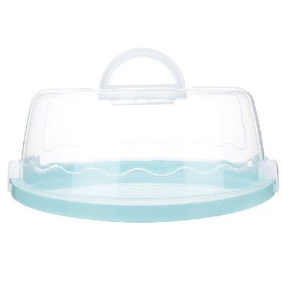 Portable Plastic Round Cake Box Cupcake Dessert Container