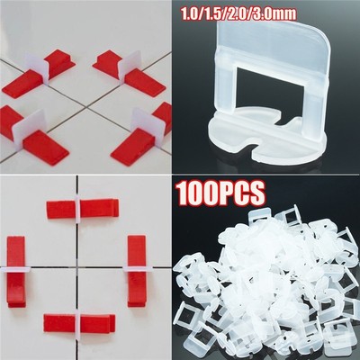 1Set/100Pcs 1/1.5/2/3mm Tile Levelling Spacers Clips Floorin
