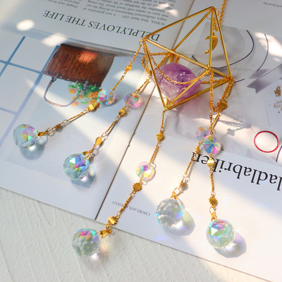 Crystal Wind Chime Moon Dream Catchers Windbell Hanging