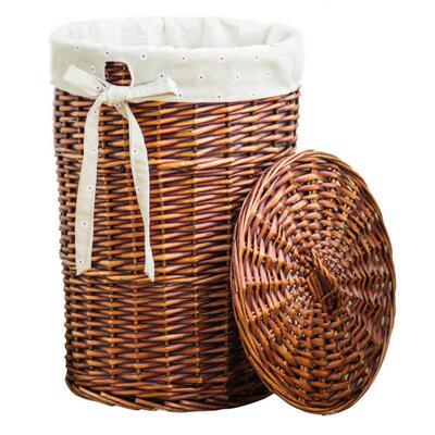 Clothes storage basket hamper laundry barrel rattan large