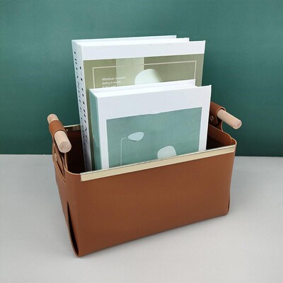 Storage Box Large Capacity Foldable Faux Fur Desktop Sundrie