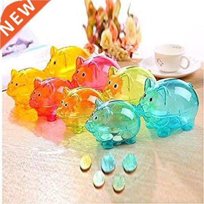 Small Piggy Bank Transparent Money Boxes Storage Kids Toys