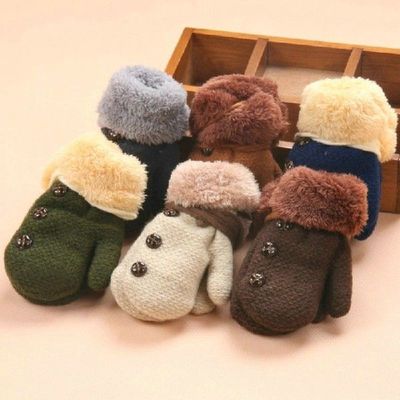 Baby Gloves Children's Mittens Winter Wool Knitted G