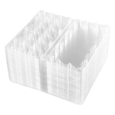 BESTONZON 50 Pcs 18 Grids Quail Egg Storage Box Plastic