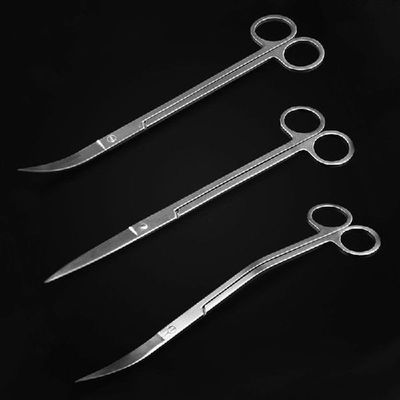 1Pc Stainless Steel Aquascape Tool Aquarium Scissors Curved