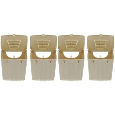 4 Pcs  Plastic Parakeet Breeding Box Bird Incubation Case