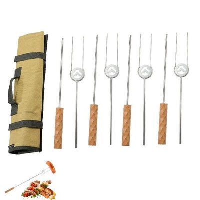 Roasting Stick Roasting Sticks Skewers Wooden Handle Set Of